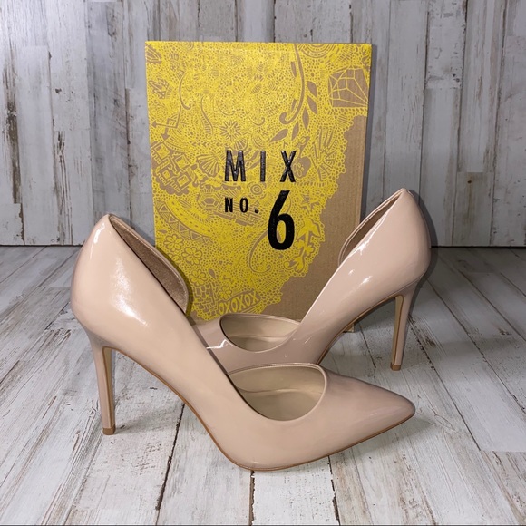 Mix No. 6 | Shoes | Mix No 6 Beige Patent Faux Leather Dorsay Pump ...